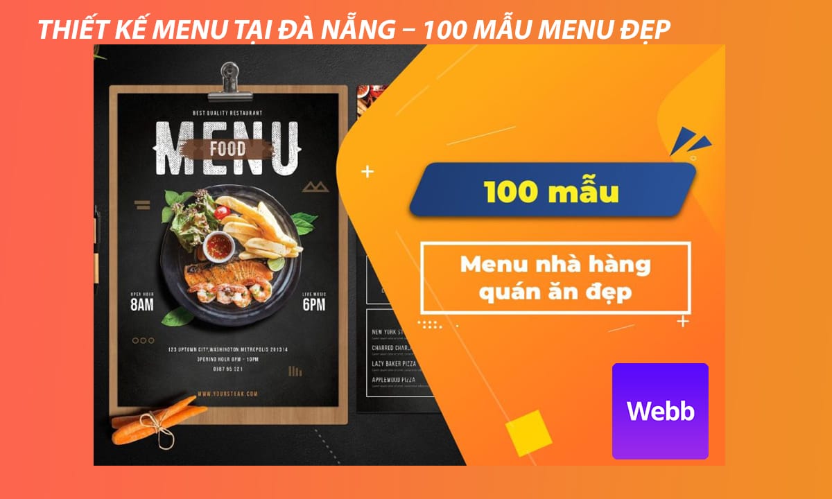 Thiết Kế Menu Tại Đà Nẵng – 100 Mẫu Menu Đẹp | Webb
